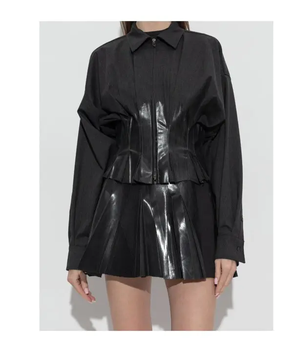 DIESEL® Zip Pleated Jacket With Button Cuffs