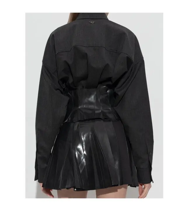 DIESEL® Zip Pleated Jacket With Button Cuffs