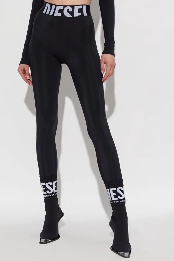 DIESEL® Adeline D Pop Logo Performance Trousers - Black