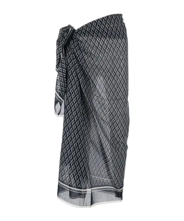 TOM FORD Asymmetrical Rhombus Pareo - Black