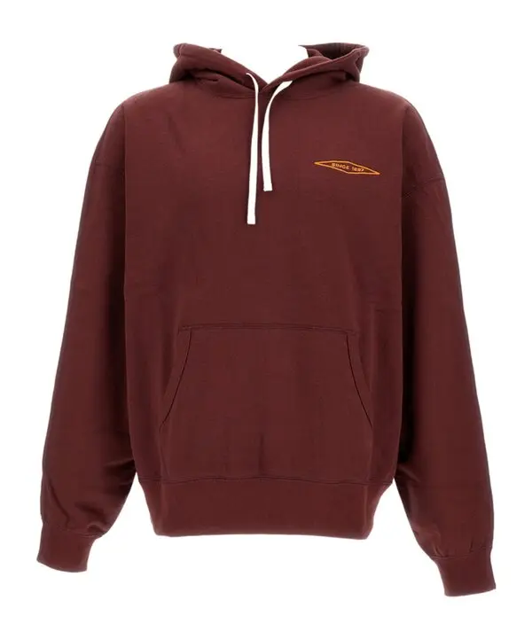 Junya Watanabe Long Sleeve Hooded Sweatshirt With Graphic Detail - Red