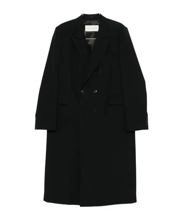 Dries Van Noten Double-breasted Long-sleeved Coat - Black
