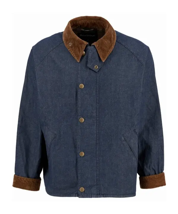 Barbour Corduroy Collar Denim Jacket - Indigo