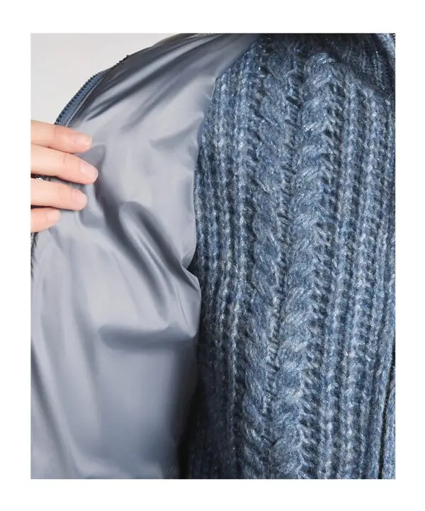 FAY Zip-up Quilted Jacket With Grosgrain Trim - Blue