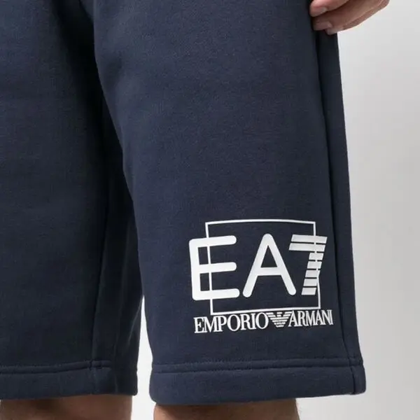 EA7 Logo Print Track Shorts