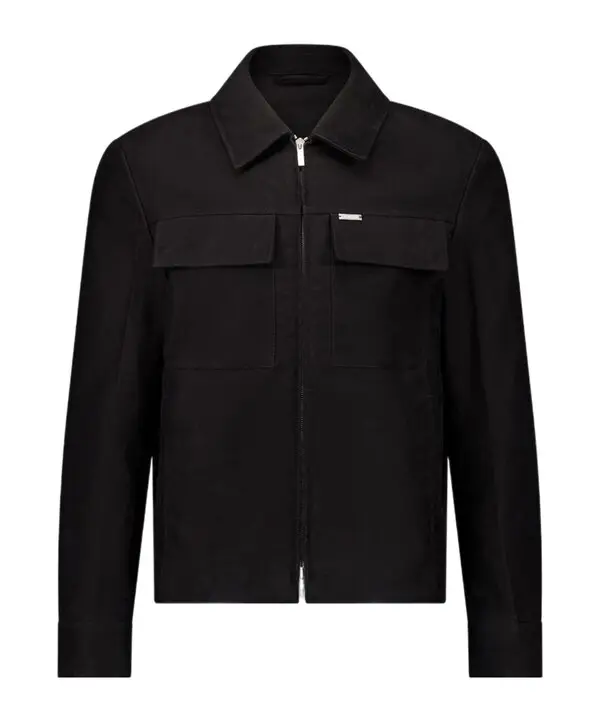 FERRAGAMO Zip-up Jacket With Logo Plaque