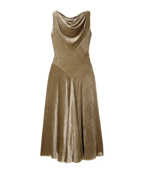 Altuzarra Stretch-velvet Midi Dress - Brown