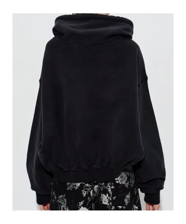 R13 Cropped Cotton Hoodie With Drawstring
