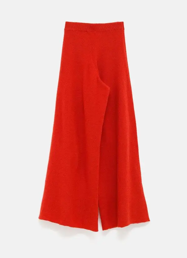 BASERANGE Elasticated Wide-leg Knitted Trousers