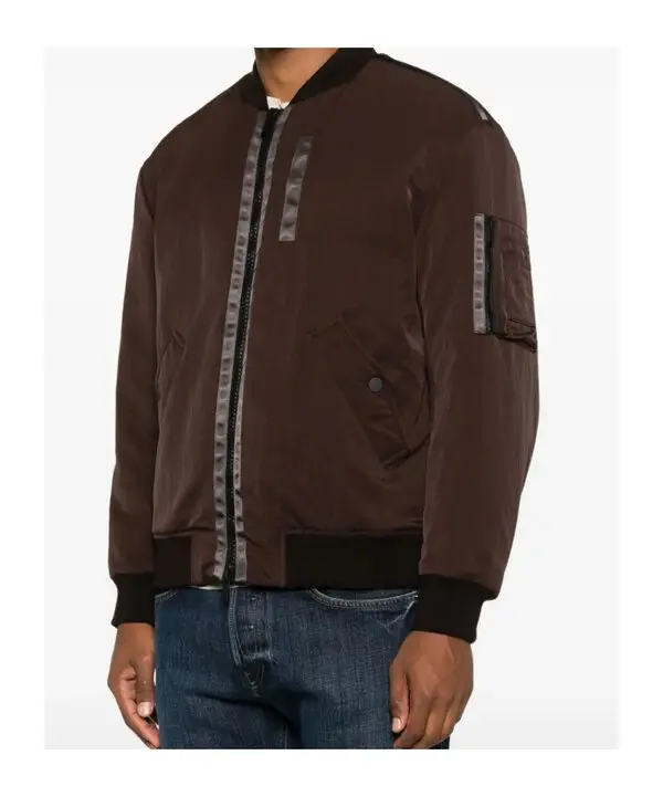 DONDUP Striped-panel Bomber Jacket