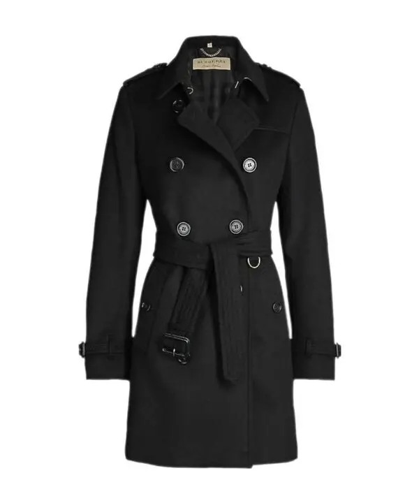 Burberry Lapel Coat - Black