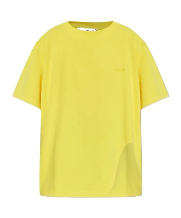 Attico Logo Embroidered Oversized Jersey T-shirt - Yellow