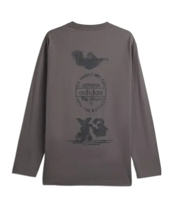 Y3 Graphic Long Sleeve T-shirt - Granite