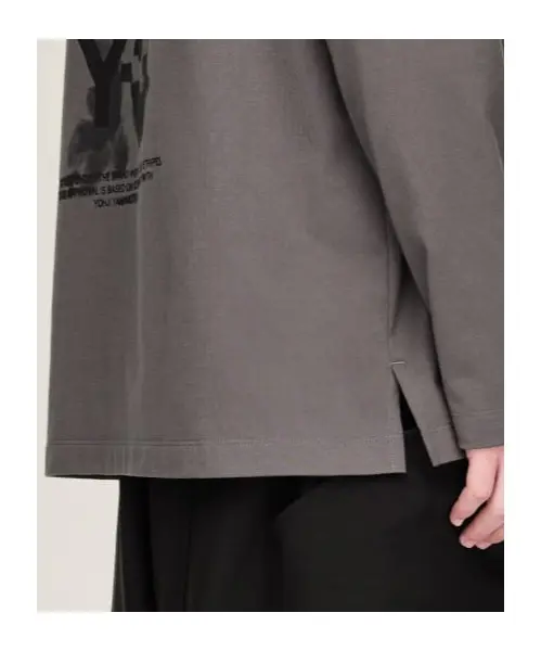 Y3 Graphic Long Sleeve T-shirt - Granite