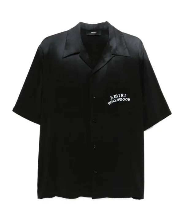 Amiri Hollywood Bowling Shirt - Black