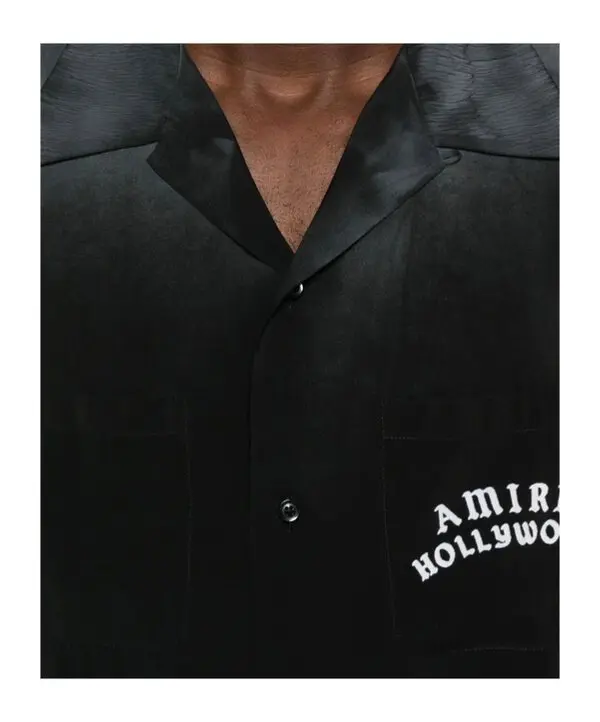 Amiri Hollywood Bowling Shirt - Black