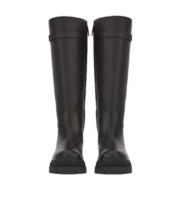 FERRAGAMO Knee-high Boots With Vara Chain Detail