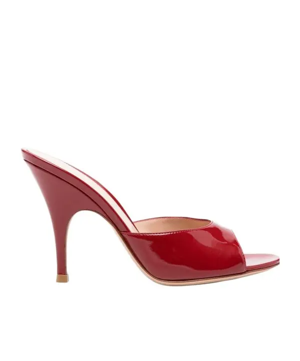 GIANVITO ROSSI Open Toe Stiletto Mules - Brown