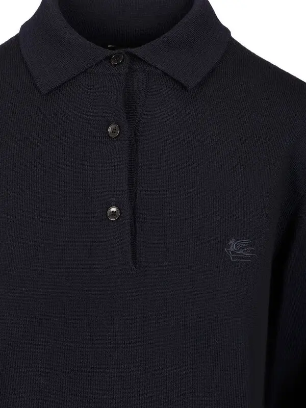 Etro Polo-collar Long Sleeve Sweatshirt