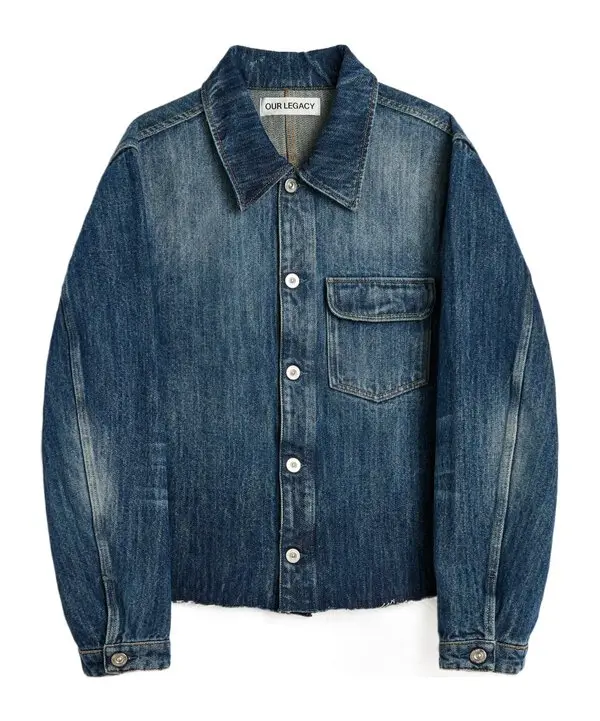 Our Legacy Raw Hem Denim Jacket - Blue