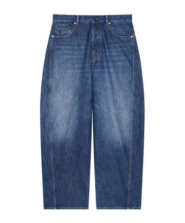 Givenchy Logo Patch Relaxed-fit Jeans - Blue-black