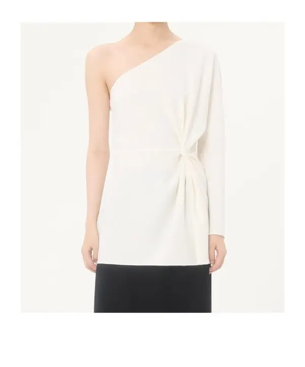 Valentino Garavani One-shoulder Draped Dress With Waist Pleats
