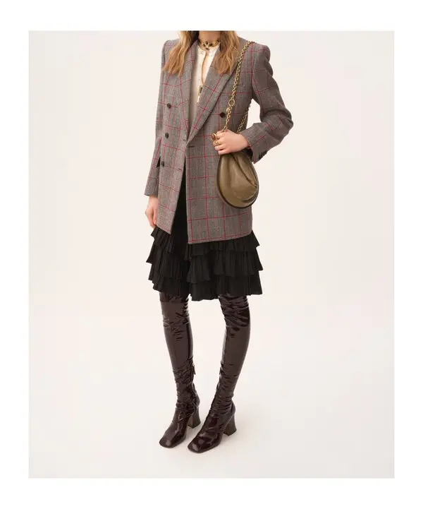 Chloé Tartan Motif Double-breasted Blazer