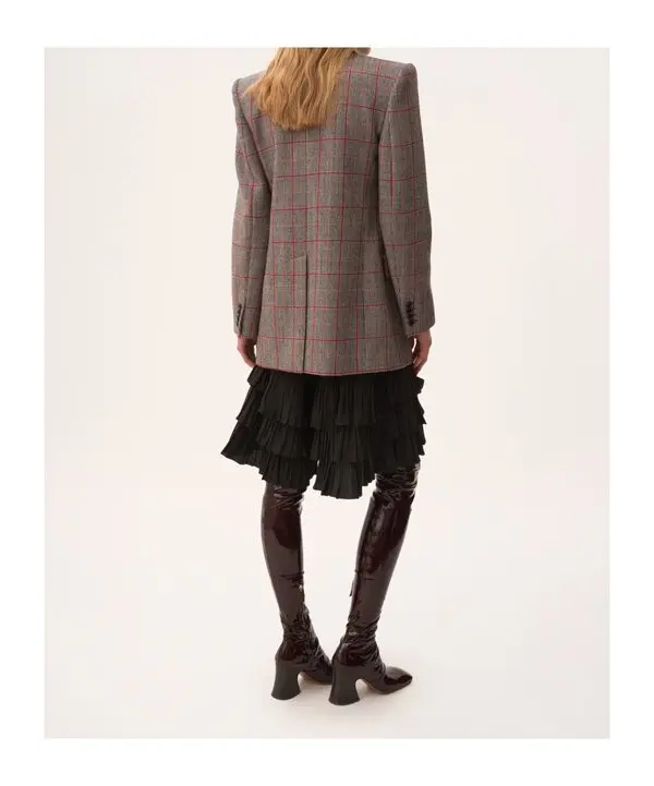 Chloé Tartan Motif Double-breasted Blazer