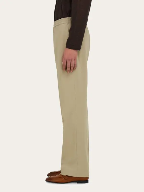 FERRAGAMO Tailored Crepe Trousers - Sand