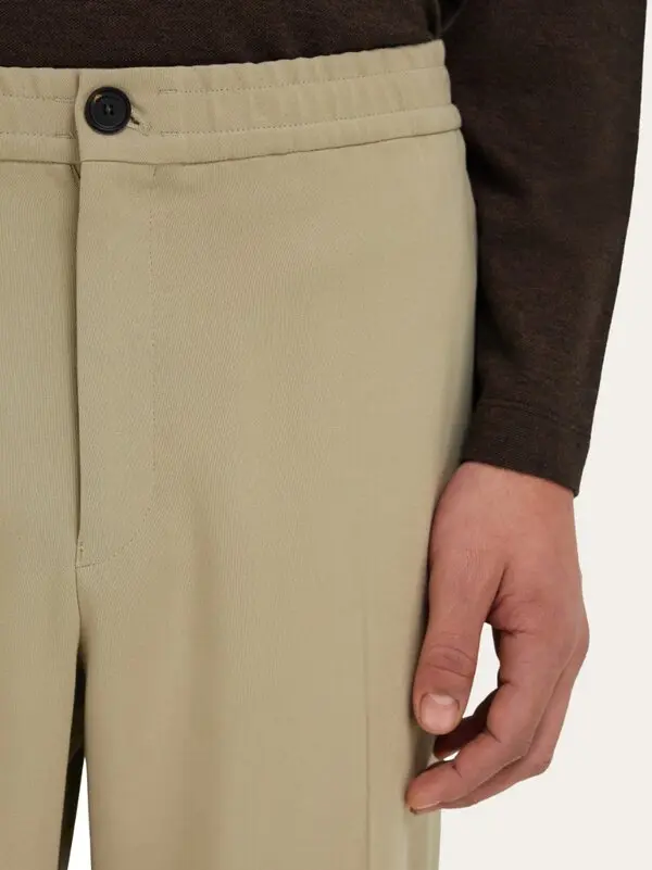FERRAGAMO Tailored Crepe Trousers - Sand