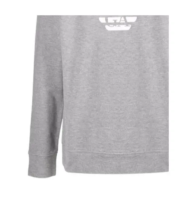 Emporio Armani Logo Print Crewneck Sweatshirt - Gray