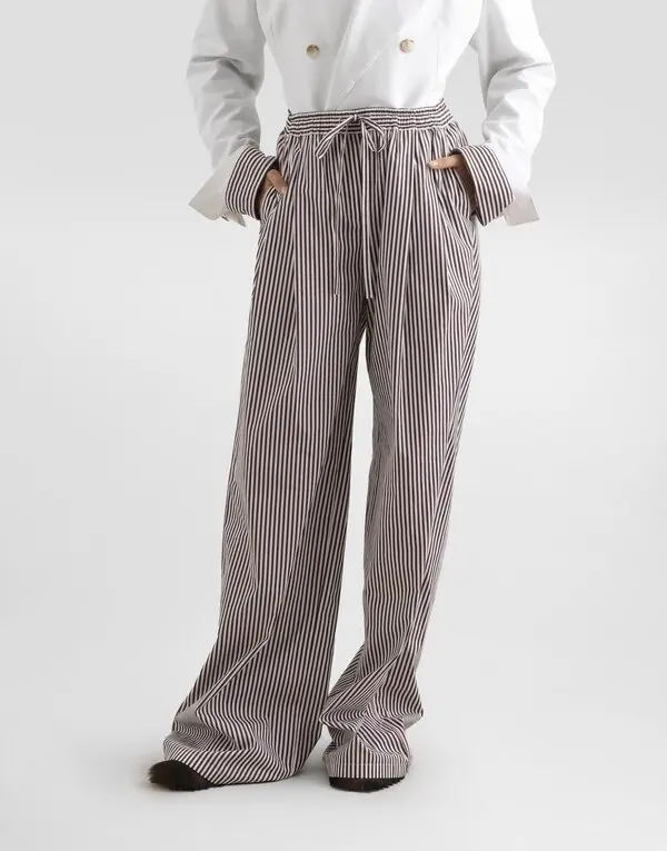 Dolce & Gabbana Striped Poplin Pants