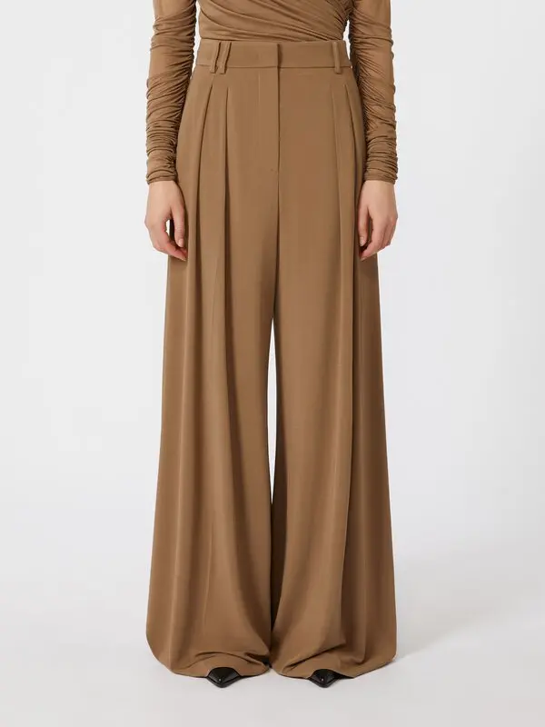 Max Mara Palanca Wide Leg Pleated Trousers