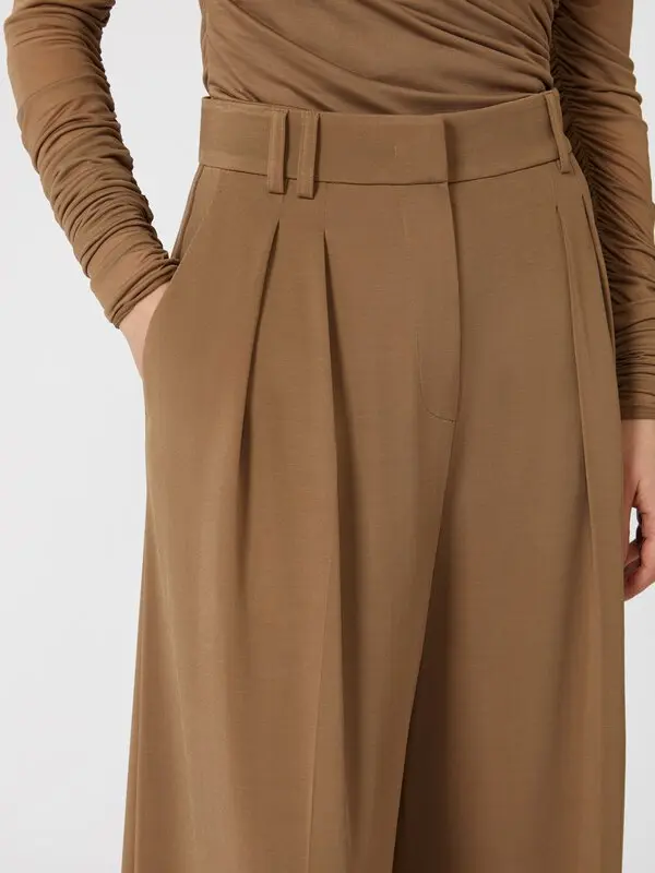 Max Mara Palanca Wide Leg Pleated Trousers