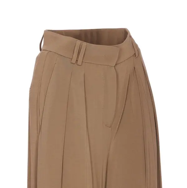 Max Mara Palanca Wide Leg Pleated Trousers