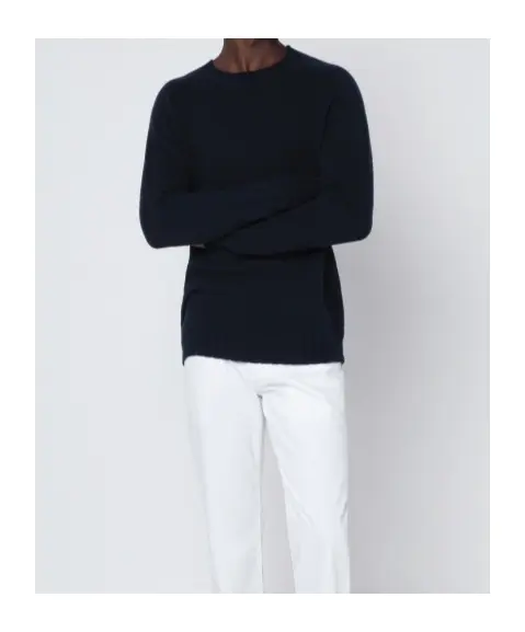 Tagliatore Long Sleeve Crewneck Jumper - Blue