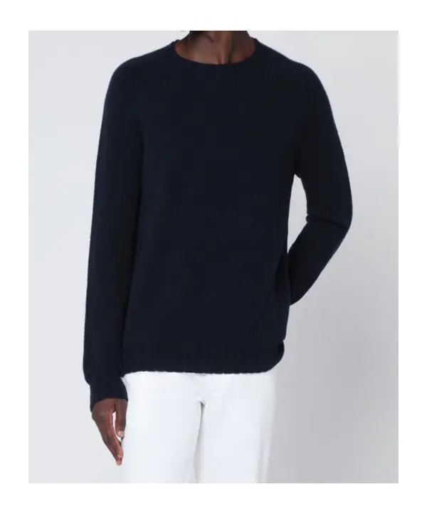 Tagliatore Long Sleeve Crewneck Jumper - Blue