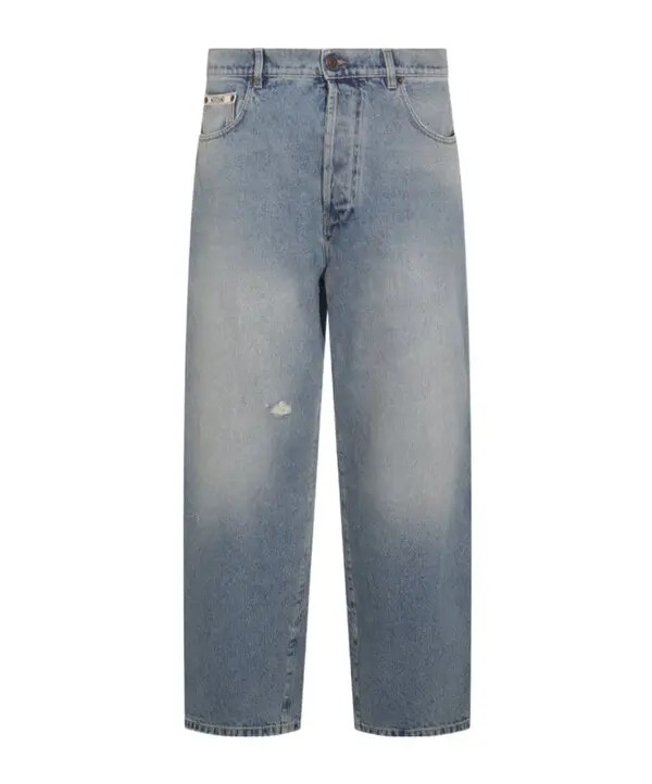 Moschino Panelled Distressed Jeans - Gray