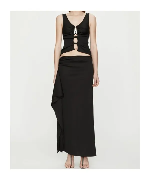 Christopher Esber Embellished Pendant Open Twist Tank Top