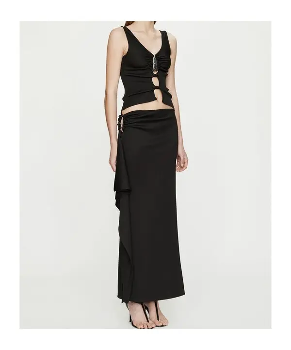 Christopher Esber Embellished Pendant Open Twist Tank Top