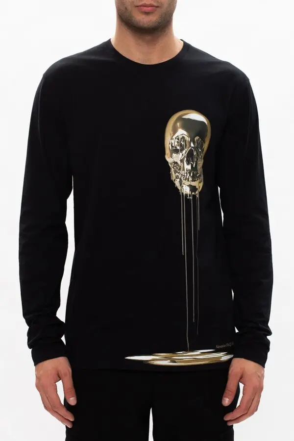 Alexander McQueen Skull Print Long-sleeved T-shirt