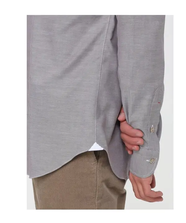 MAZZARELLI Oxford Cotton Shirt - Gray
