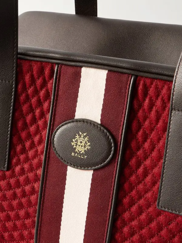 Bally Quilted Travel Bag With Leather Trim