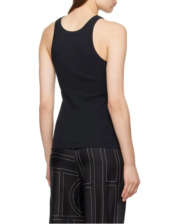 TOTEME Fitted Sleeveless Tank Top - Black