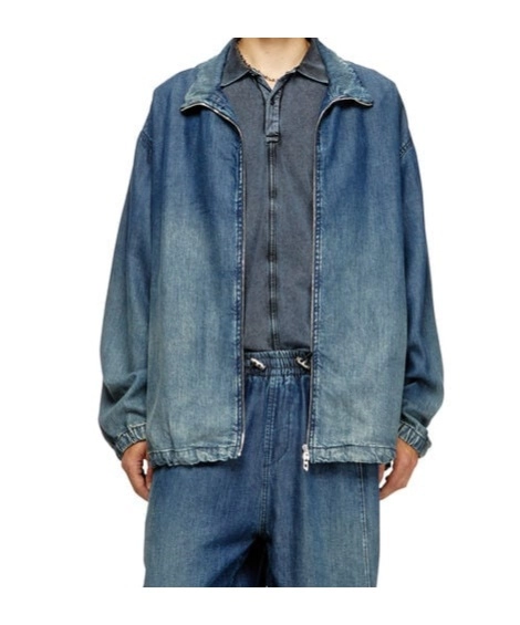 DIESEL® Zip-up Denim Jacket With High Neck