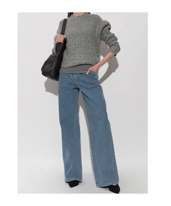 Fabiana Filippi Openwork Knit Sweater With Crystal Embellishments