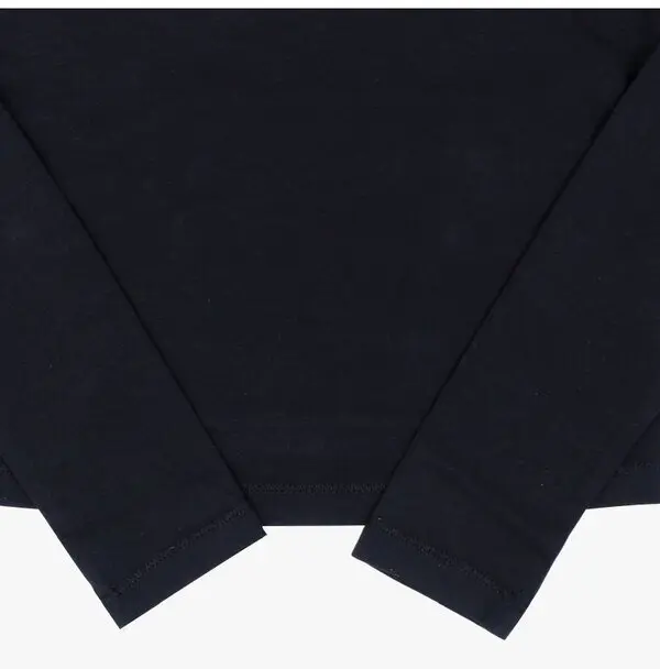 DIESEL® Long Sleeve Crewneck T-shirt With Oval D Logo - Black