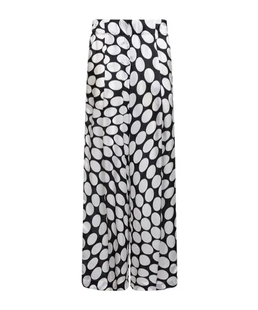 Dries Van Noten Ellipse Print Wide-leg Pants - Gray