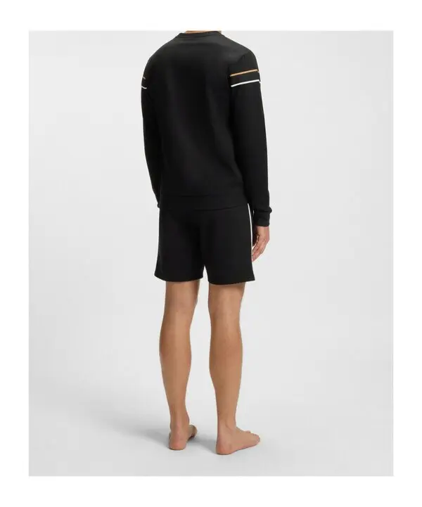 Hugo Boss Long Sleeve Crewneck Sweatshirt With Striped Detail