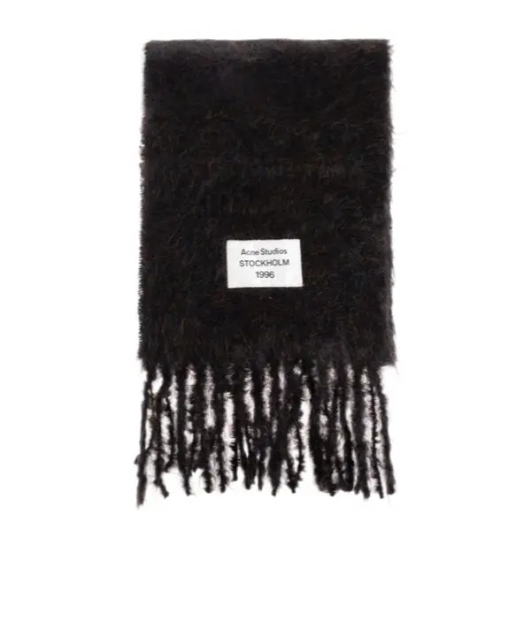 Acne Studios Fringed Scarf - Black